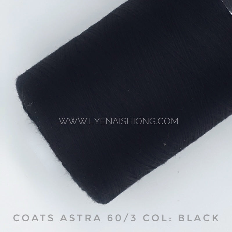 Coats Astra 60/3 Polyester-spun Thread 500Y - Lye Nai Shiong